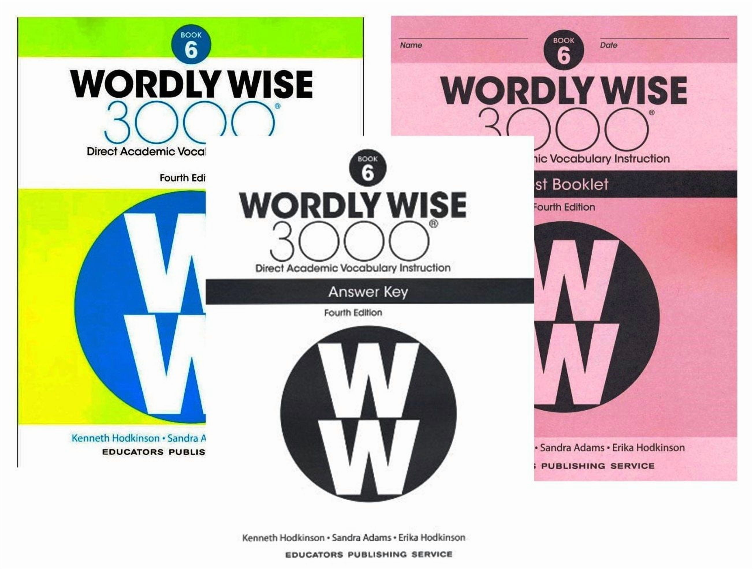 Wordly Wise 3000® 4th Edition Grade 6 SET -- Student Book, Test Booklet ...
