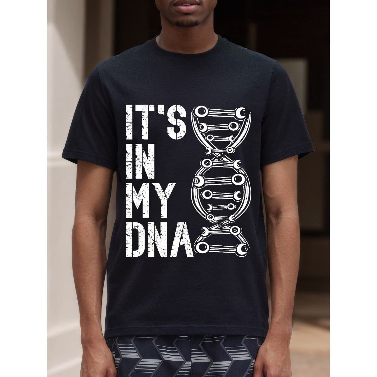 The Words "IT'S IN MY DNA" and A DNA Double Helix Structure, with A ...