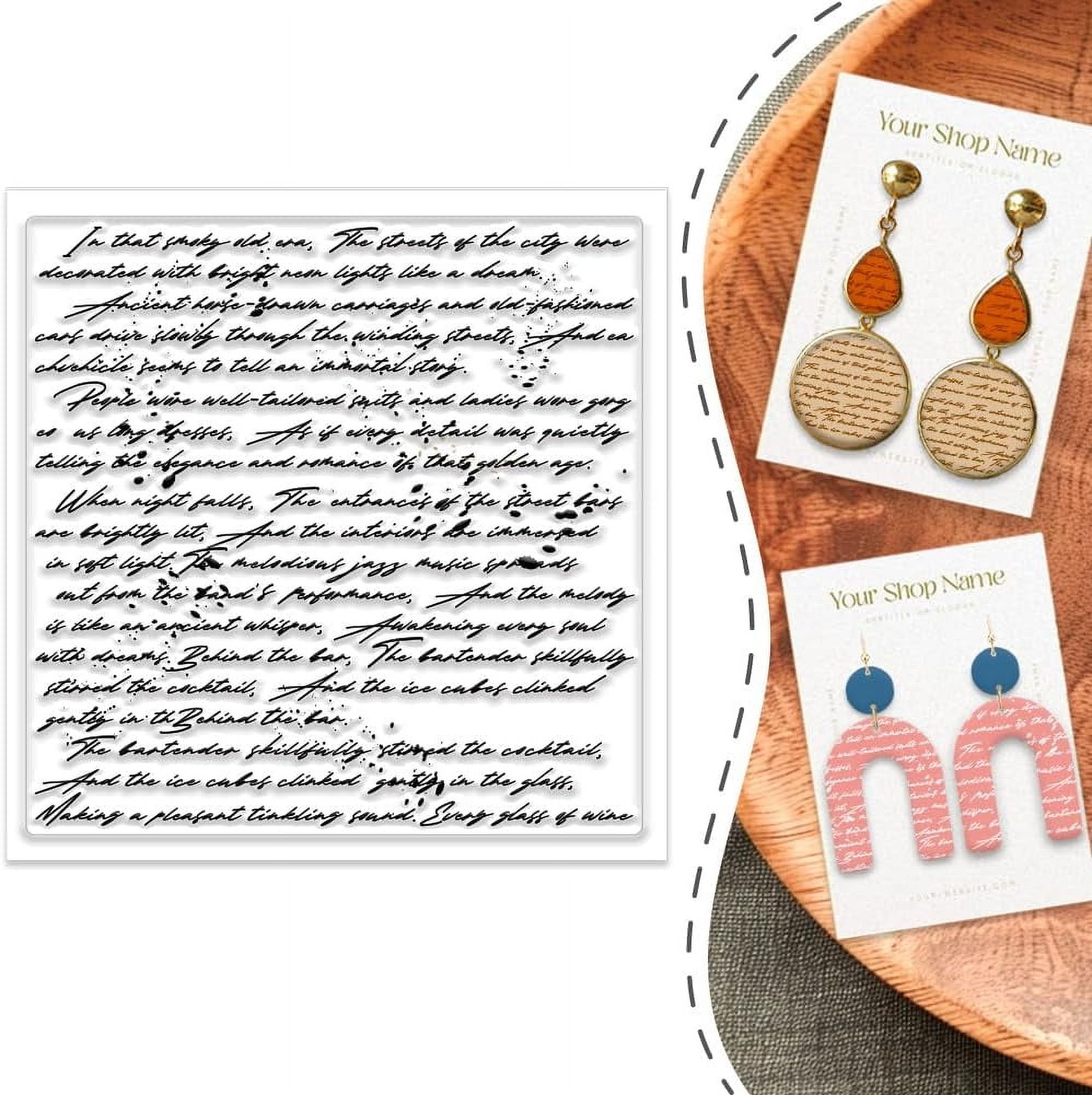Words Polymer Clay Texture Sheet Silicone Texture Stamp Sheets Letters ...