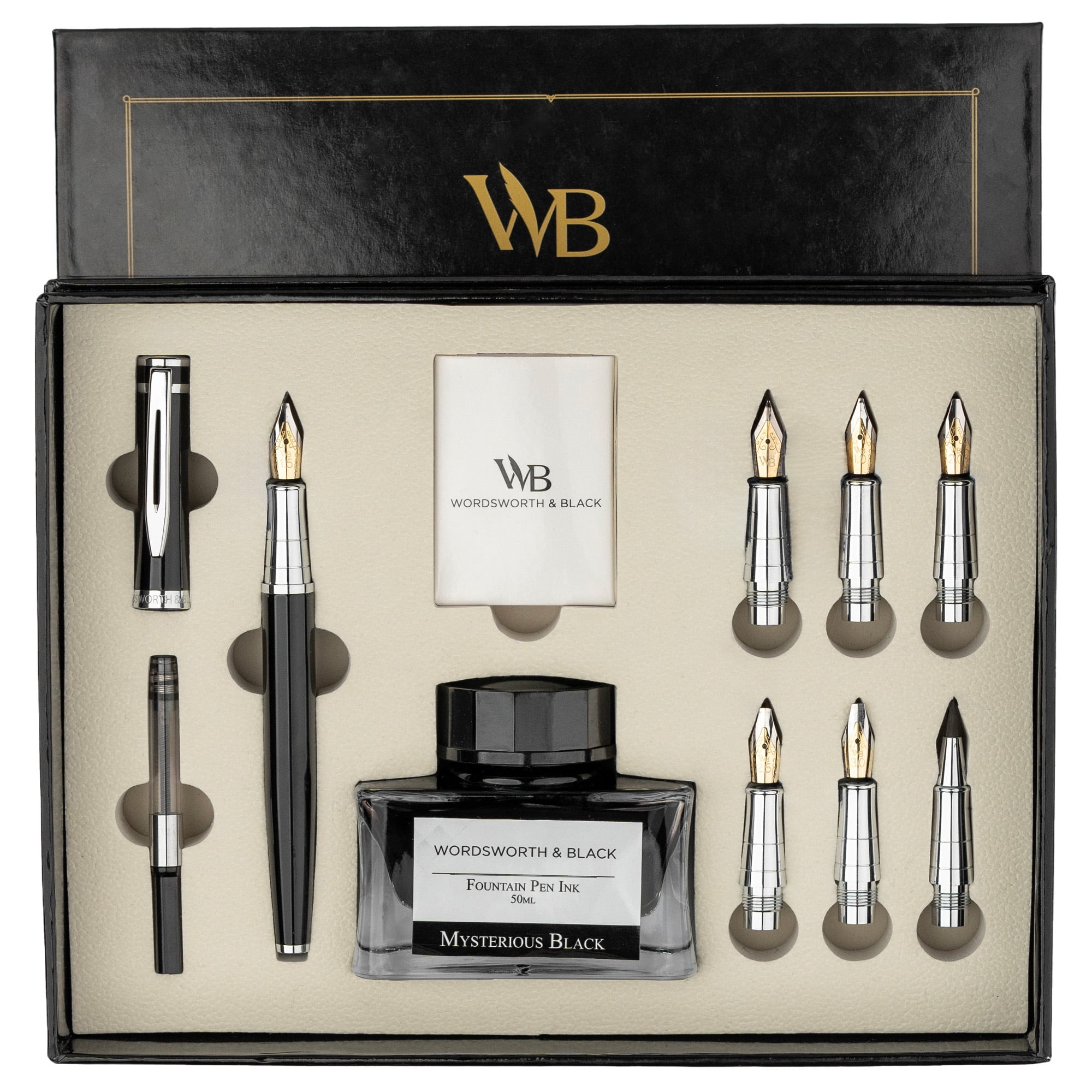 Wordsworth & Black Refillable Calligraphy Pen Set with Interchangeable ...