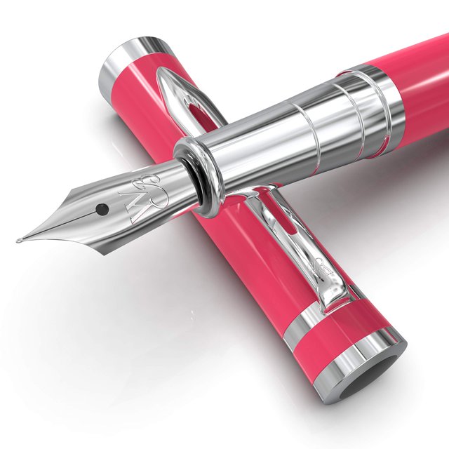 Wordsworth & Black Fountain Pen, Medium Nib Ink Pen, Hot Pink ...