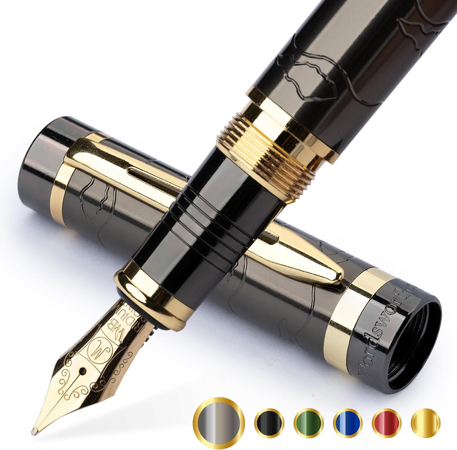 WATERMAN Fountain Pen Refills, Intense Black, Long Cartridges, 8 Count ...