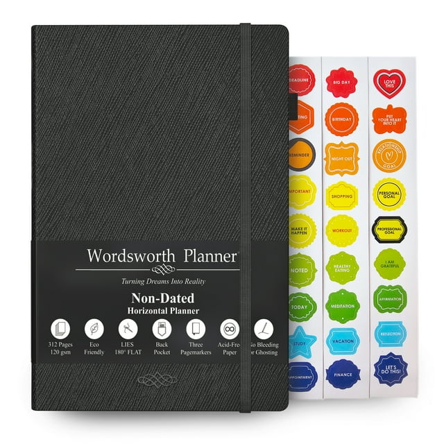 Wordsworth Planner– Weekly & Monthly Goal Setting Undated Planner ...