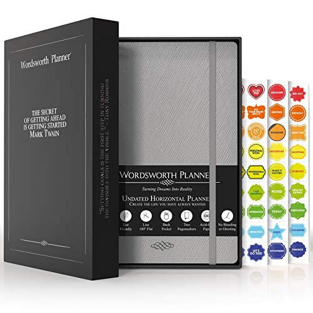 Wordsworth Planner– Weekly & Monthly Goal Setting Undated Planner ...