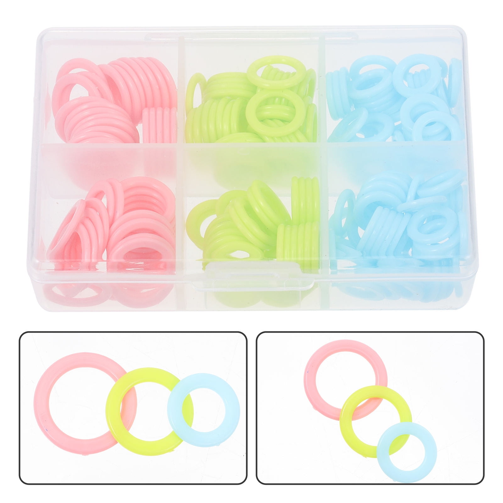 Worgeous 1 Box Stitch Markers Plastic Knitting Markers Rings Smooth ...