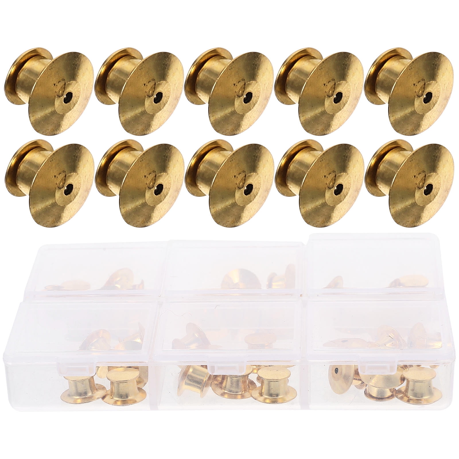 Worgeous 1 Box of Replacement Flat Pin Keepers Safety Pin Backs Locking ...