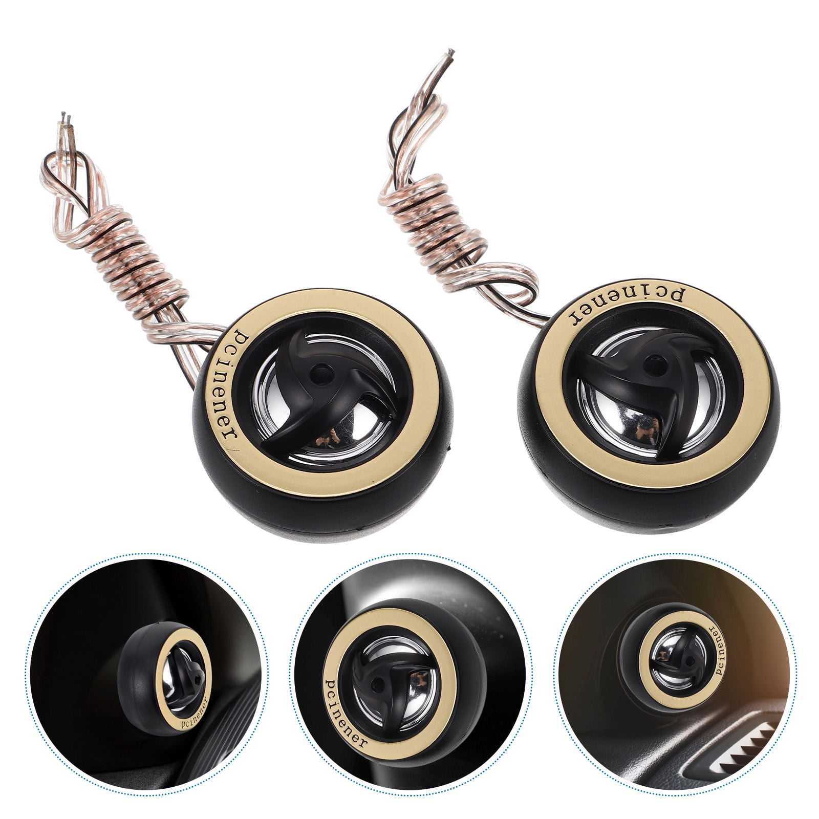 Worgeous 1 Pair Car Horn Tweeter Speakers Loud Air Horn Electric Kit ...