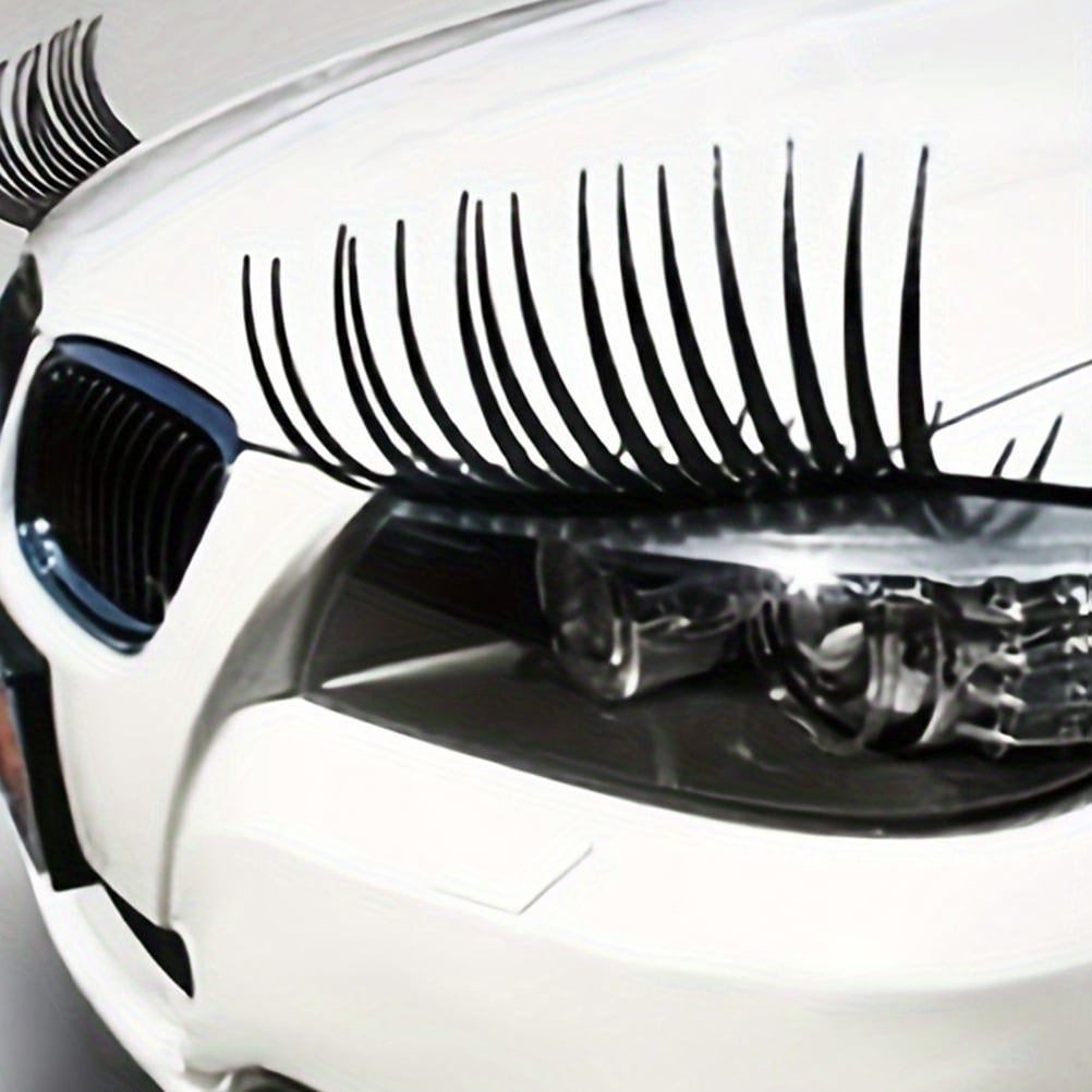 Worgeous 1 Pair Cute Fake Eyelash Car Decals For Headlights Universal ...