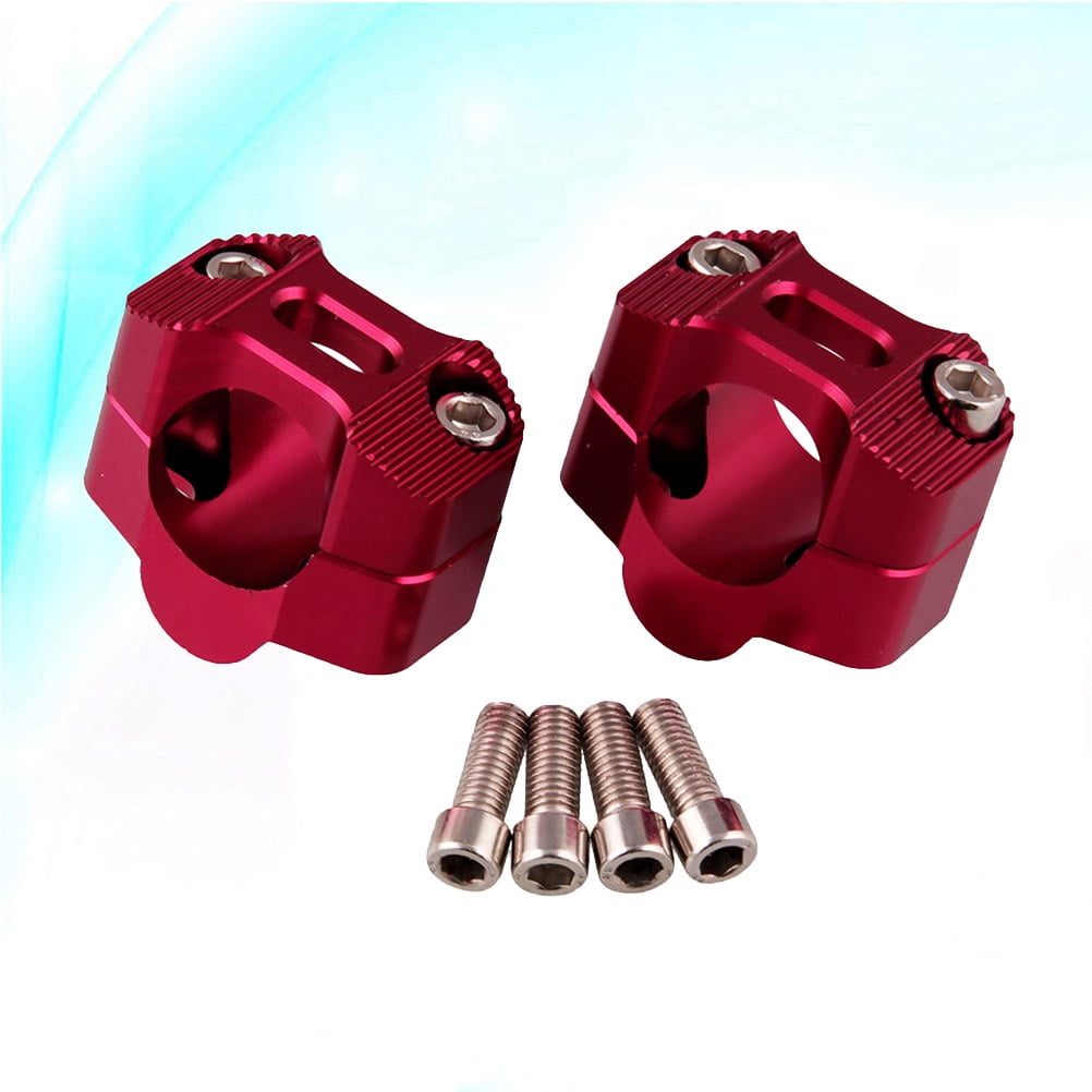 Worgeous 1 Pair Motorcycle 1 1/8 Inch CNC Aluminum Handlebar Risers 28mm Adjustable Fat Bar ...