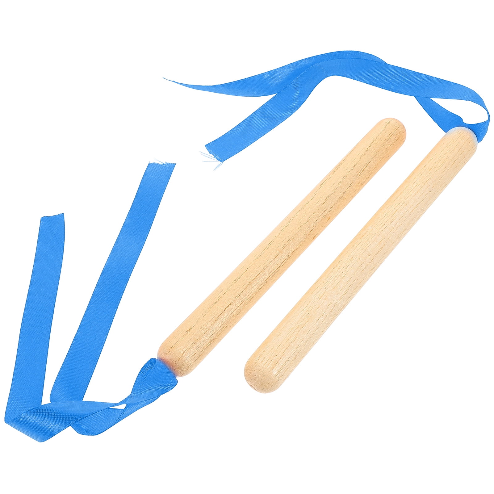 Worgeous 1 Pair Wooden Percussion Stick With Ribbon Wooden Rhythm ...