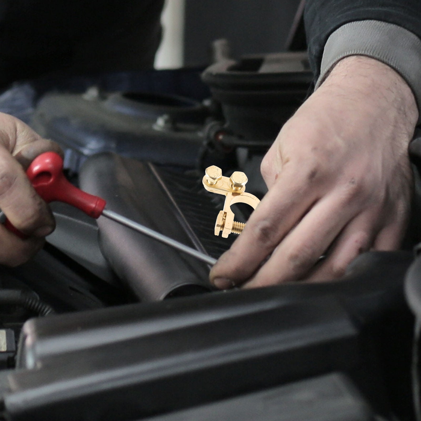 Worgeous Positive Terminal Connector Battery Terminal Clamps Golden 1 ...