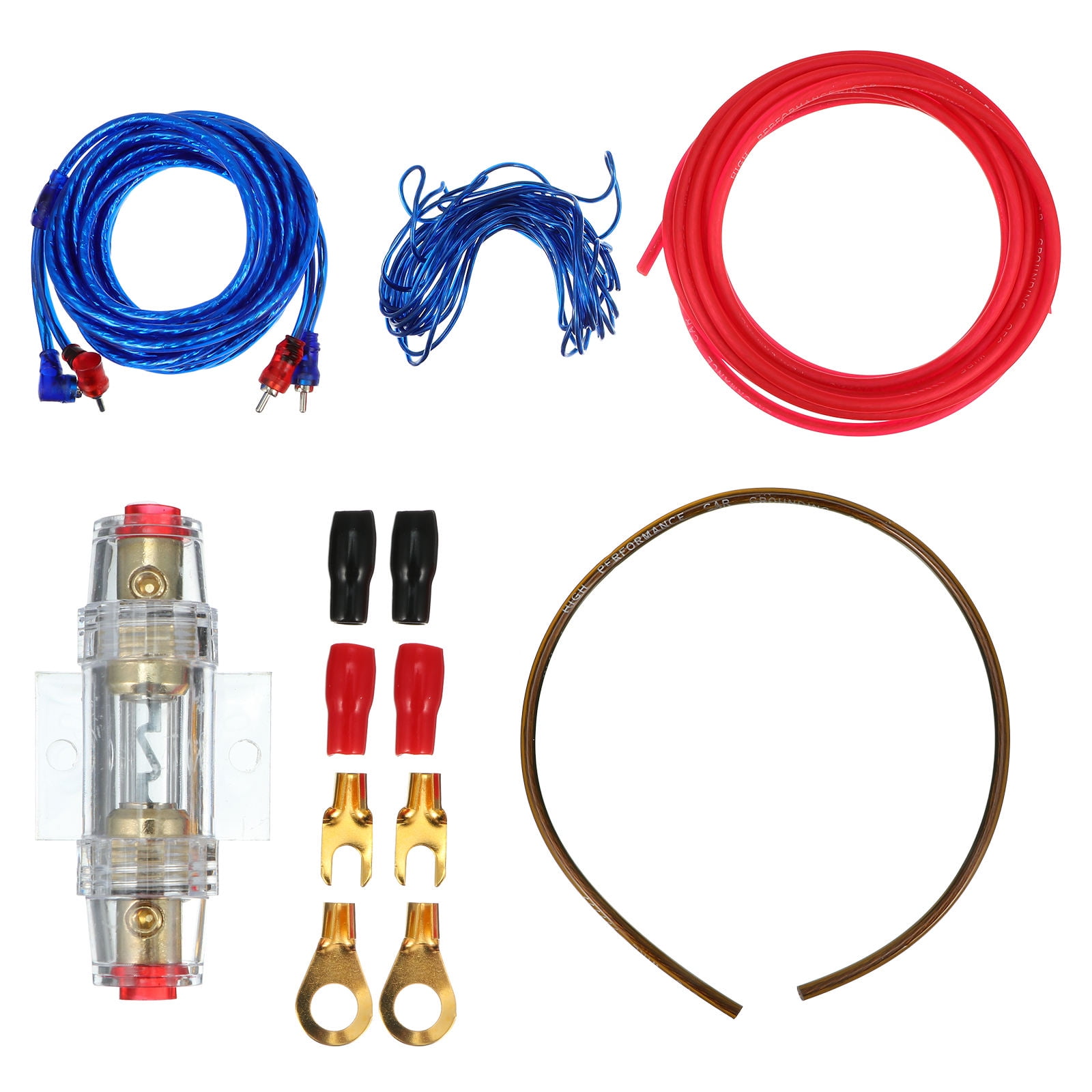 Worgeous 1 Set 8 Car Amplifier Wiring Kit Durable Wire With Clad For ...