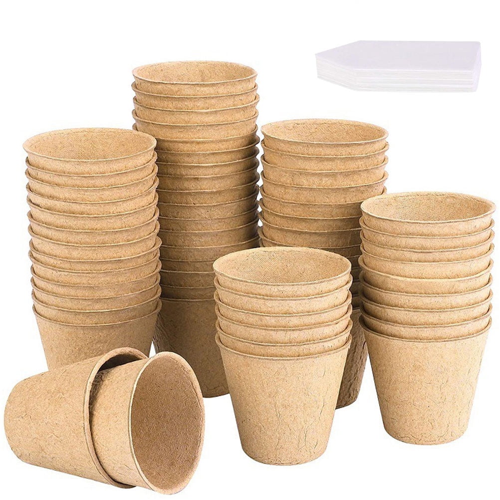 Worgeous 1 Set Biodegradable Planting Pots for Garden Made of Paper ...