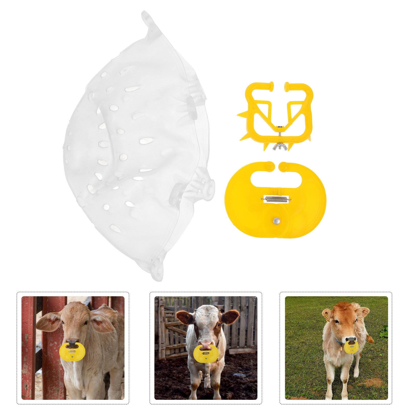 Worgeous 1 Set Calf Weaner Ring Cattle Weaner Nose Ring Nose Clamp ...