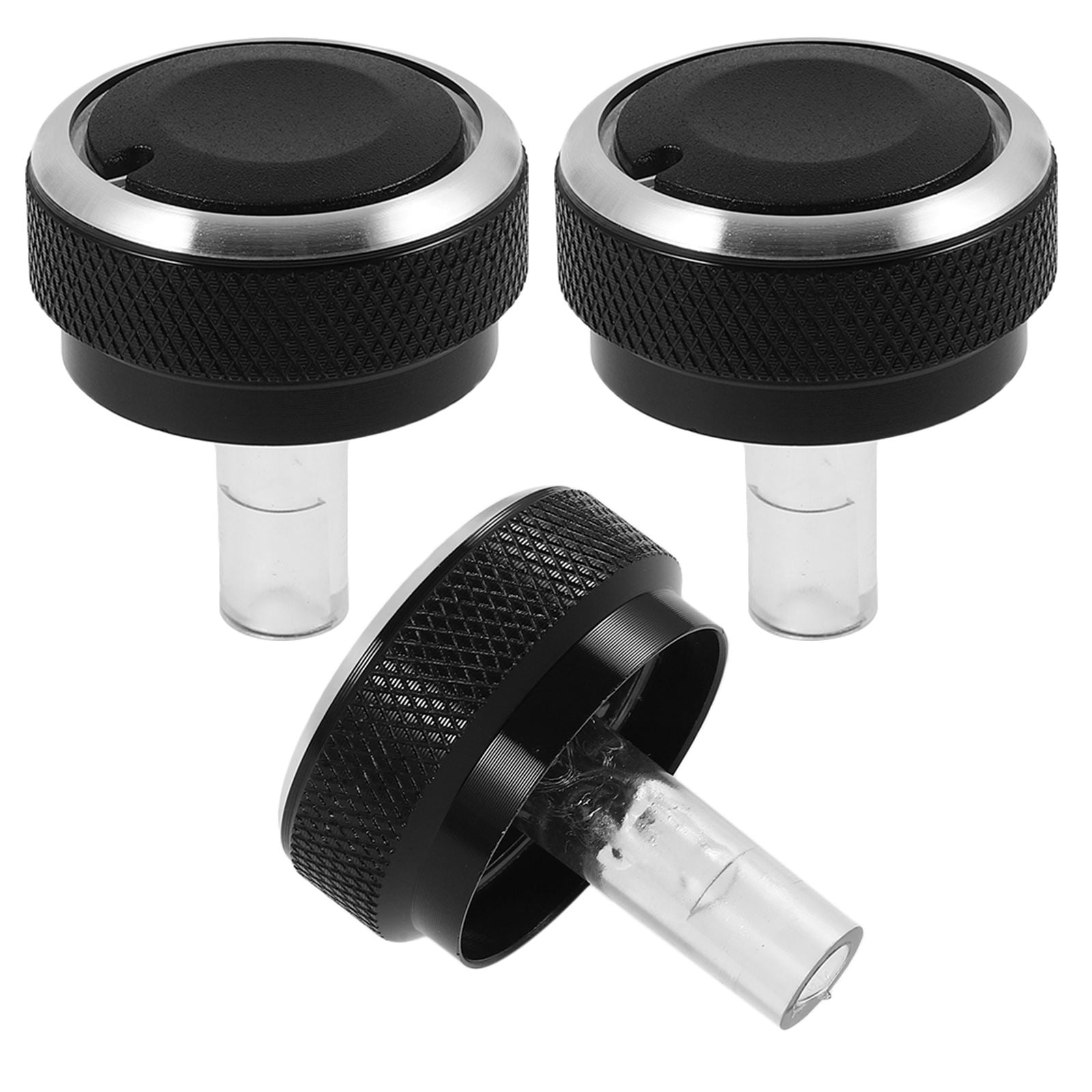 HOOWIFFY 1Set Car Air Conditioning Manual Switch Knob Black Aluminum Alloy - Walmart.com