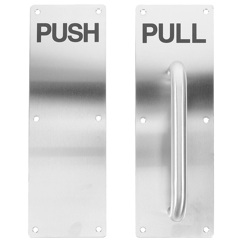 Worgeous 1 Set Commercial Push Pull Door Handle Stainless Steel Door ...