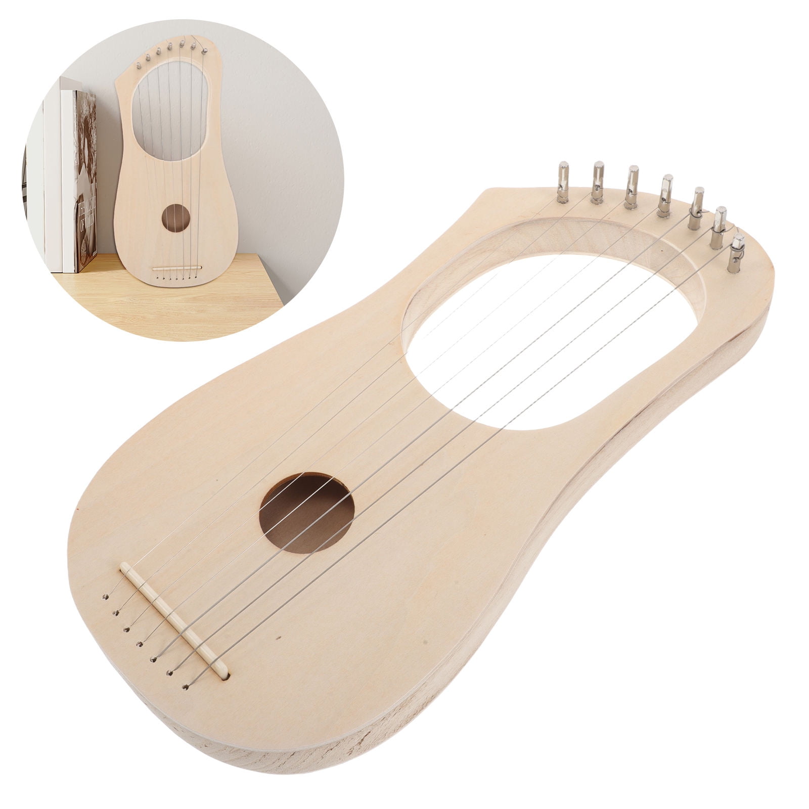 Worgeous 1 Set DIY Wooden Lyre Harp Kit for Kids and Beginners to ...