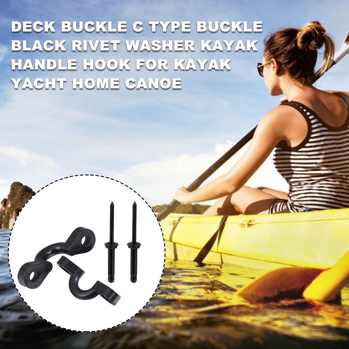 Worgeous 1 Set Deck Buckle Buckle Washer Kayak Handle Hook for Kayak ...