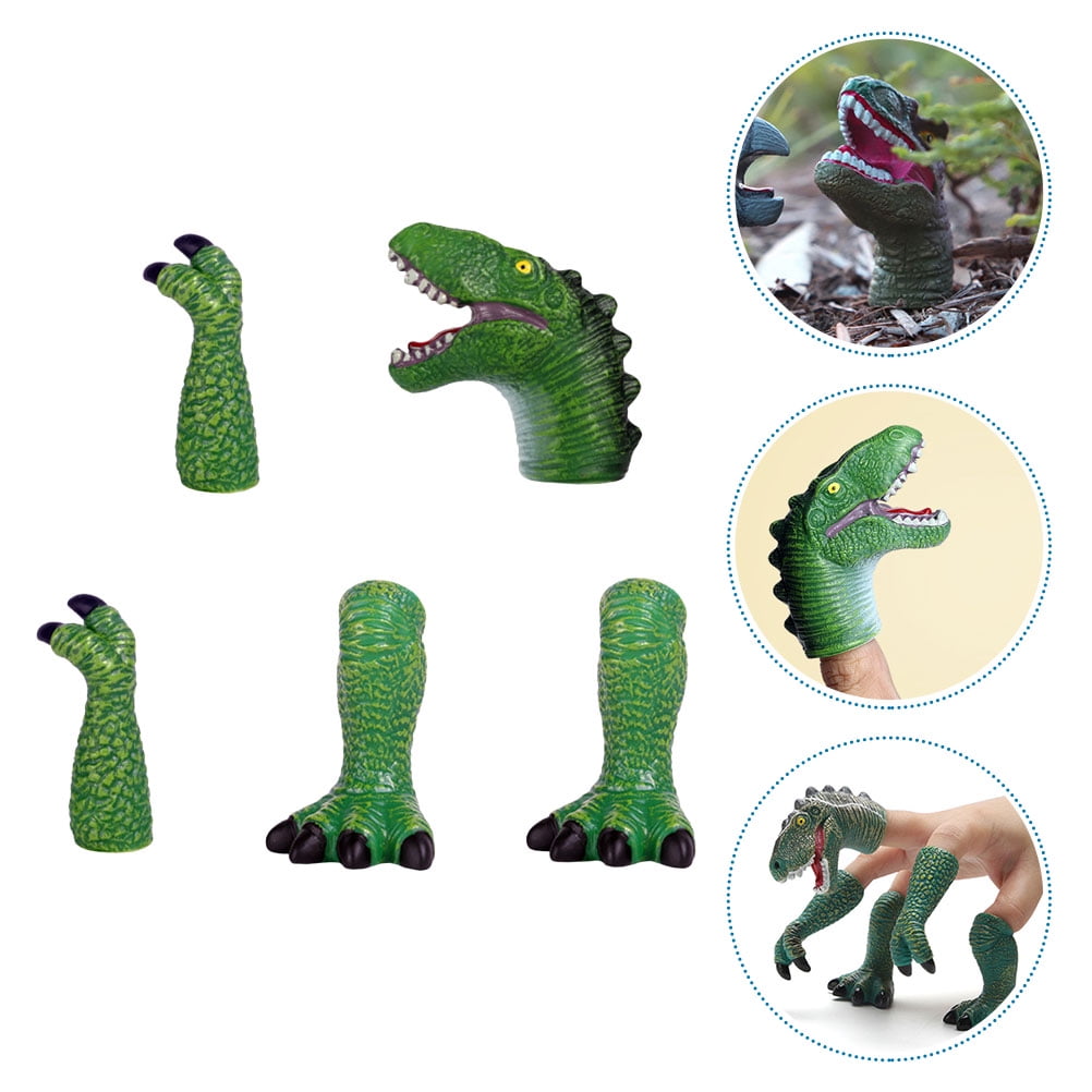 Worgeous 1 Set Dinosaur Finger Puppets Cute Vinyl Finger Puppets Doll ...