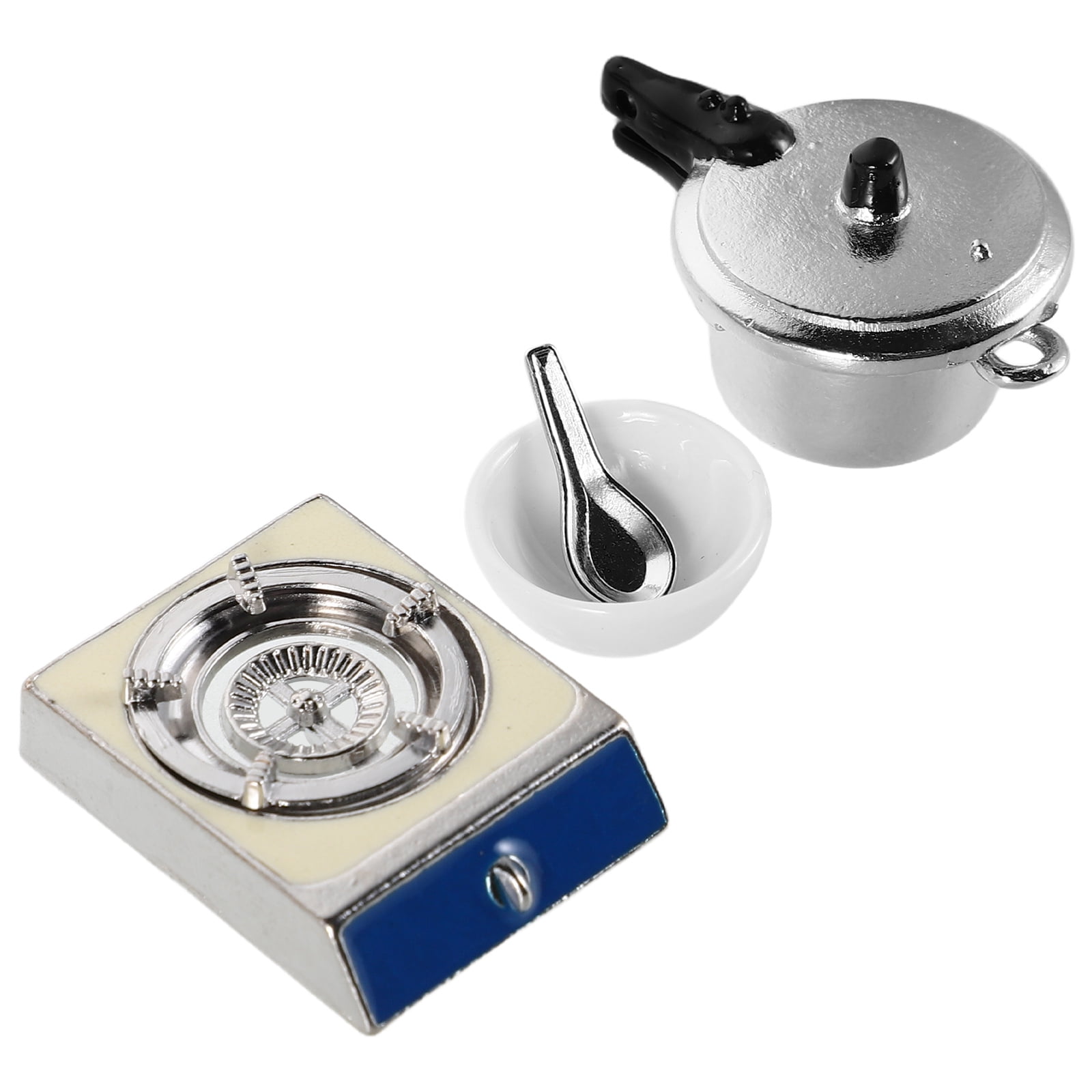 Worgeous 1 Set Dollhouse Realistic Mini House Gas Stove Pressure Cooker ...