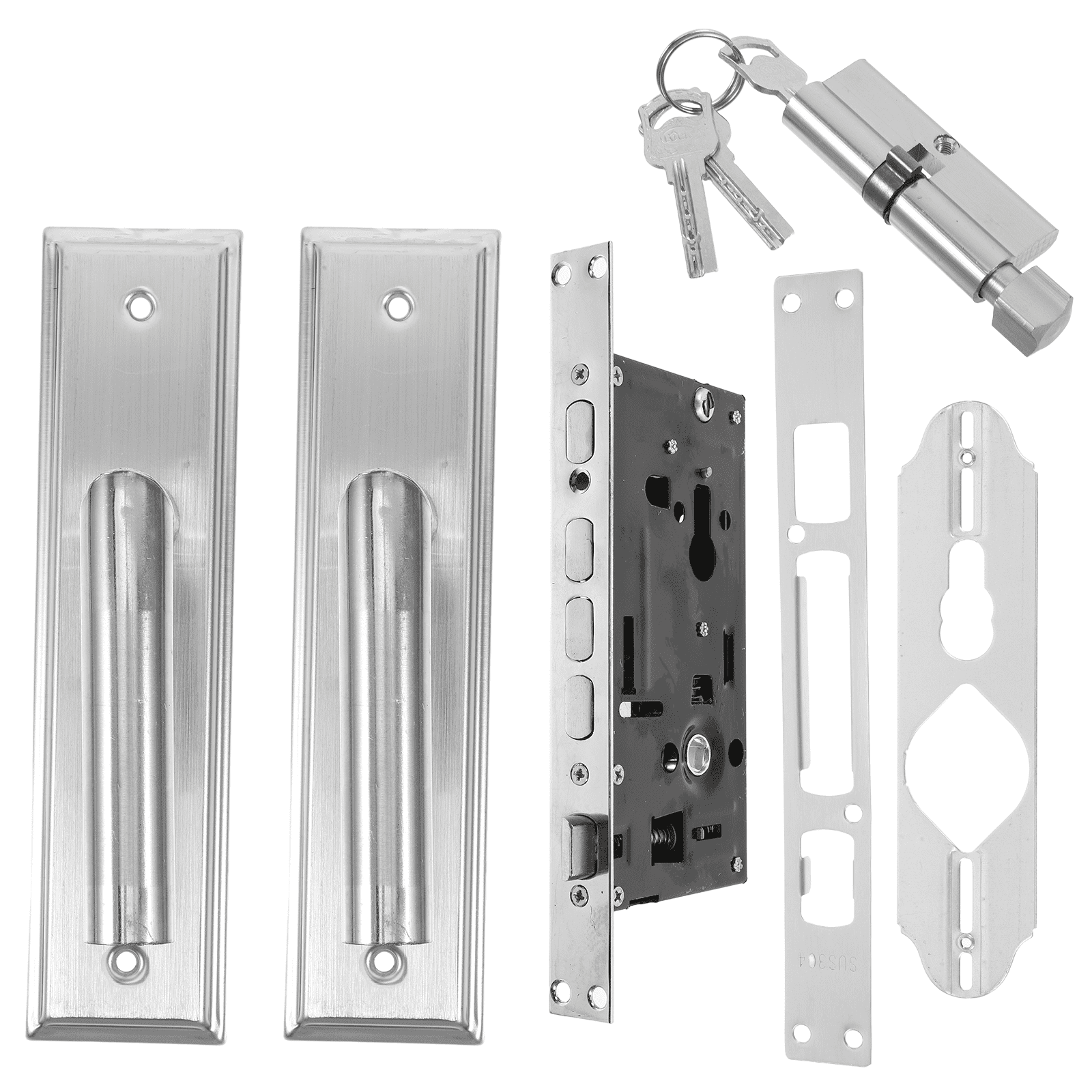 Worgeous 1 Set Door Part Interior Door Lock Handle With Key Door ...