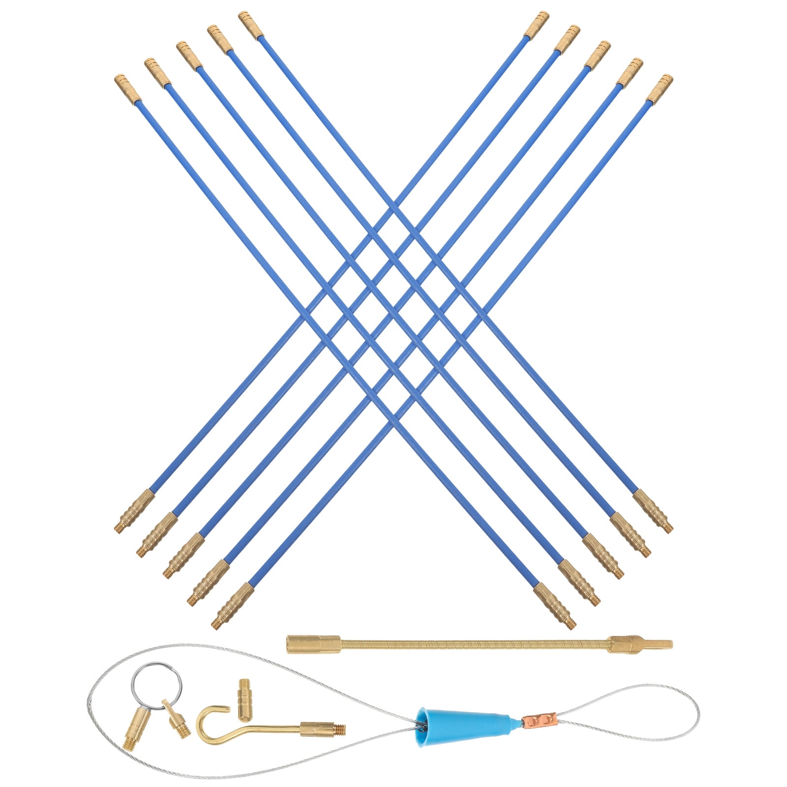 Worgeous 1 Set Fiberglass Wire Running Kit Electric Fish Rods Cable ...