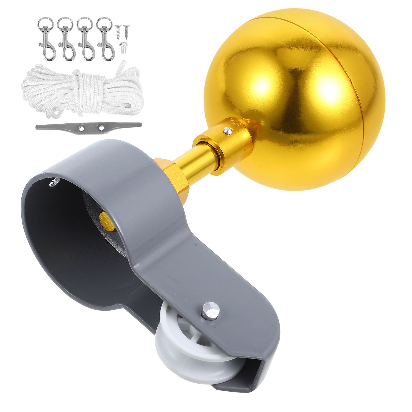 Worgeous 1 Set Flag Pole Pulley Flag Pole Head Replacement Aluminum ...