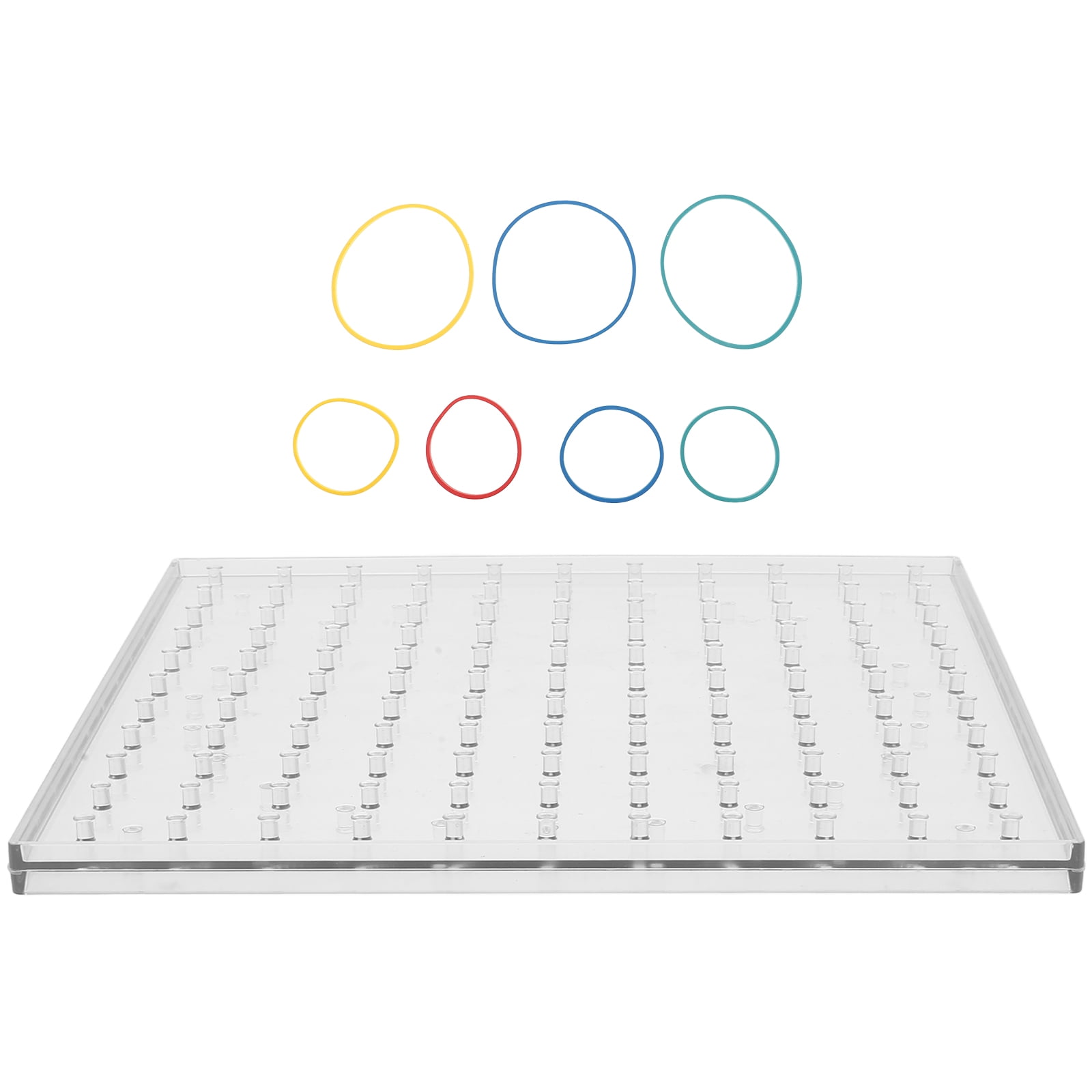 Worgeous 1 Set Geoboard With Rubber Bands Puzzle Shapes Board Toy Kids ...