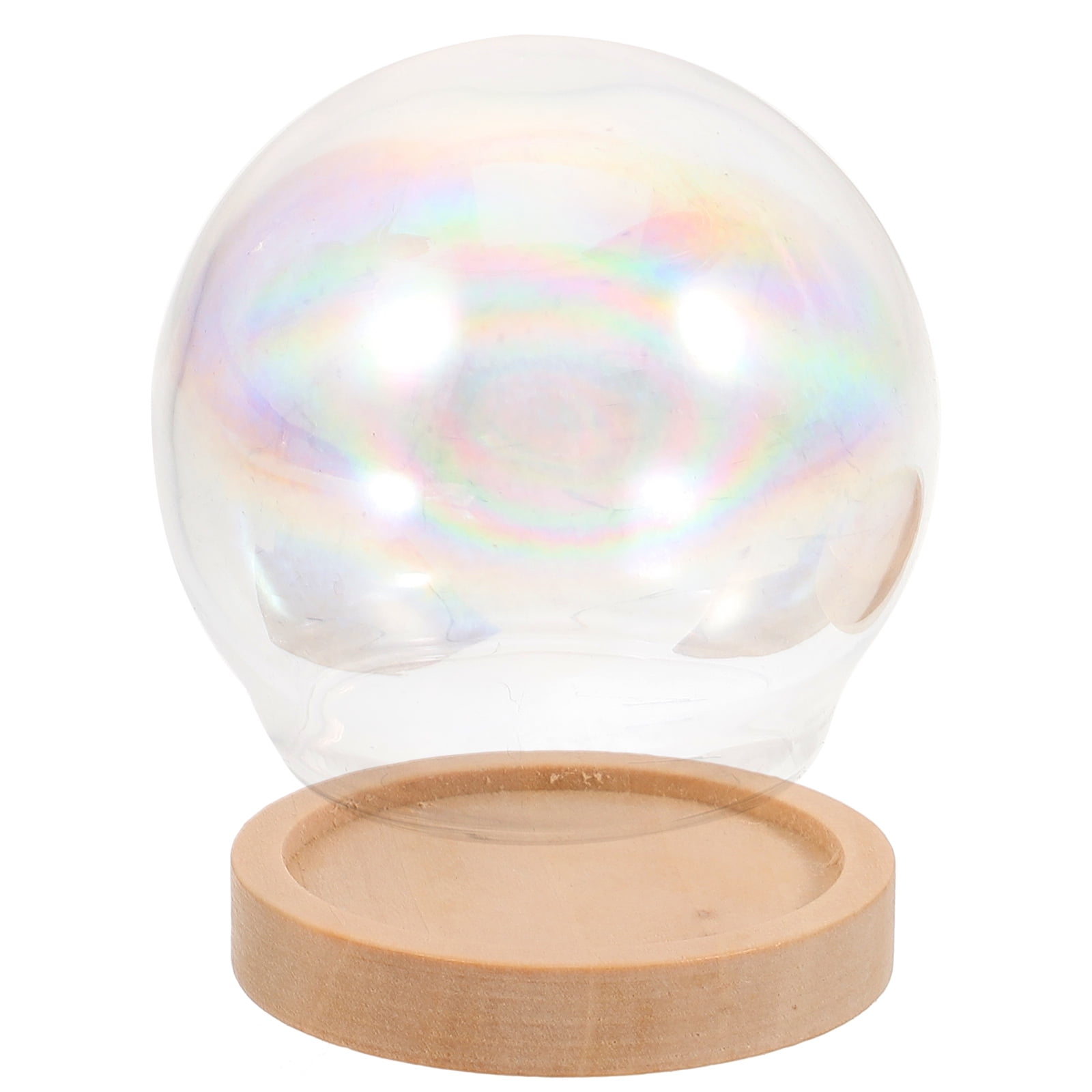 Worgeous Wine Party Glass Dome Natural Wood Color 1 Set - Walmart.com