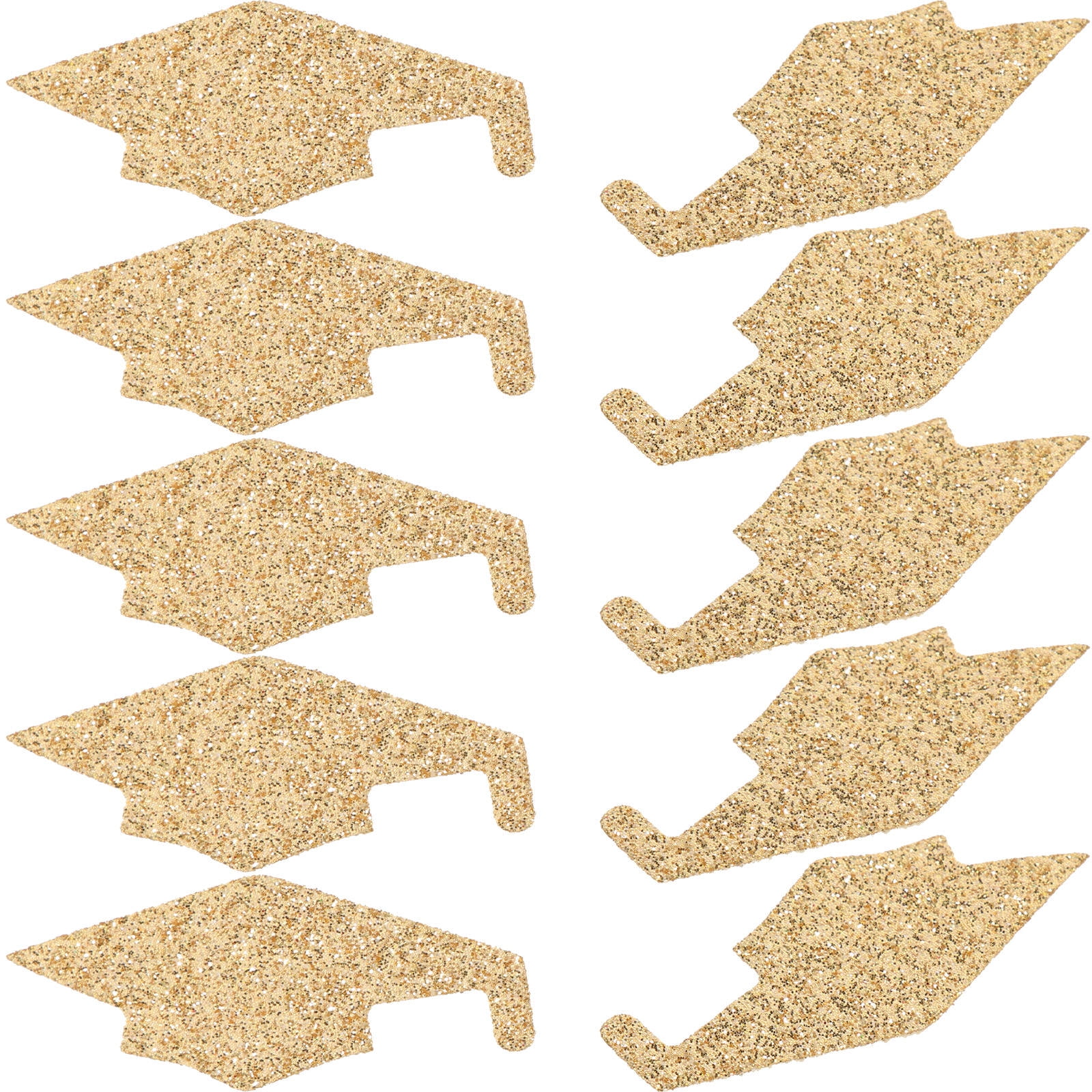 Worgeous 1 Set Graduation Caps Confetti Golden 5.8X2.5CM Non Woven ...