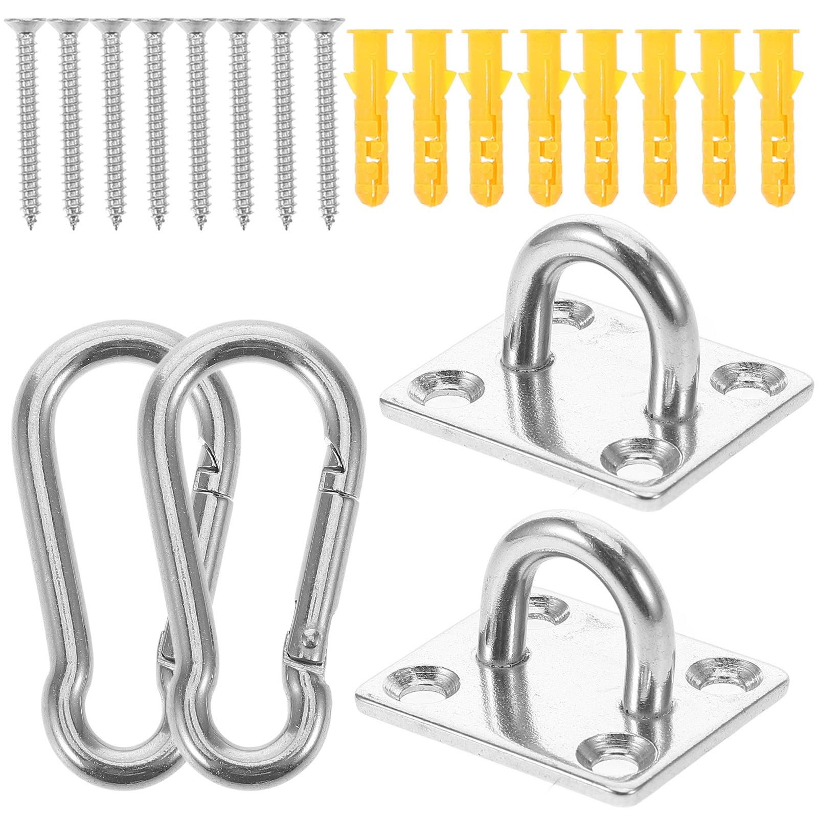 Worgeous 1 Set Heavy Duty Pad Eye Plate U Hook Ceiling Hooks Stainless ...