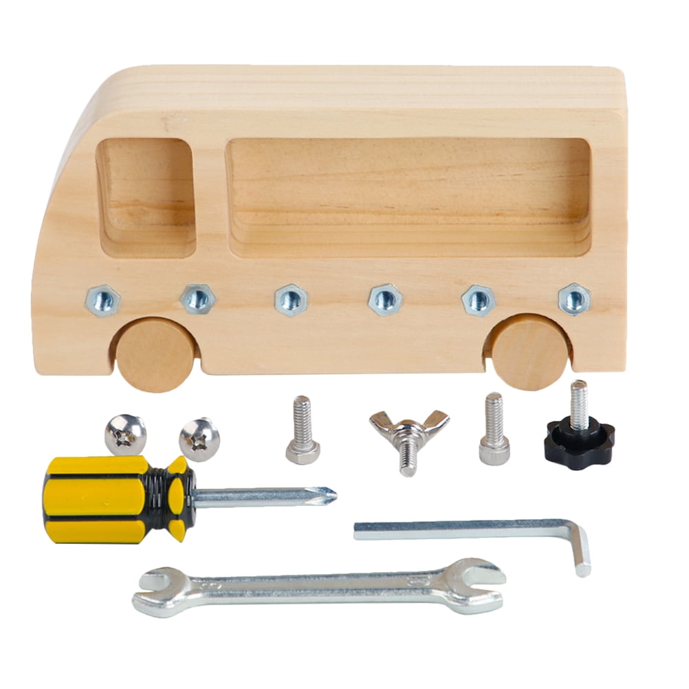 Worgeous 1 Set Kids Tightening Screws Toy Wooden Car Toy for Kids Early ...