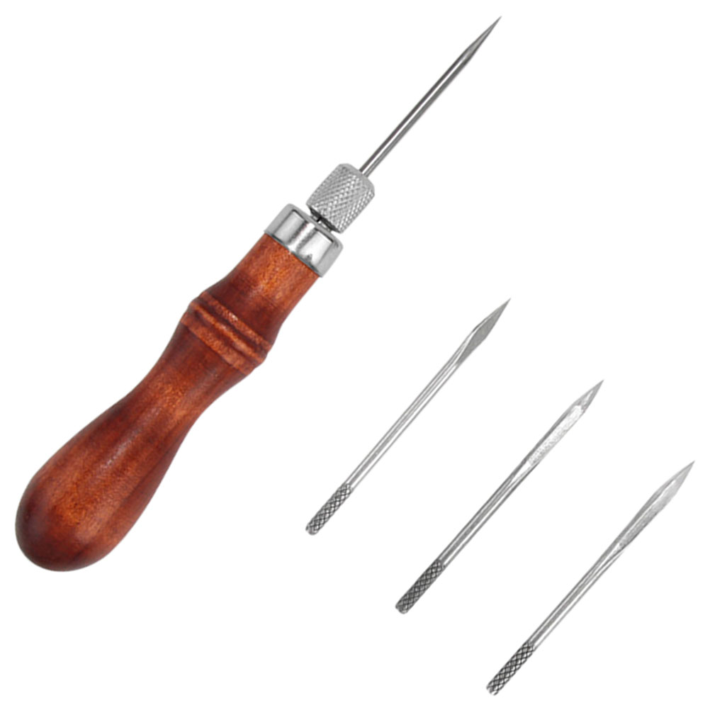 Worgeous 1 Set Leather Awl Kit Leather Crafting Tools Leather Awl Heads ...