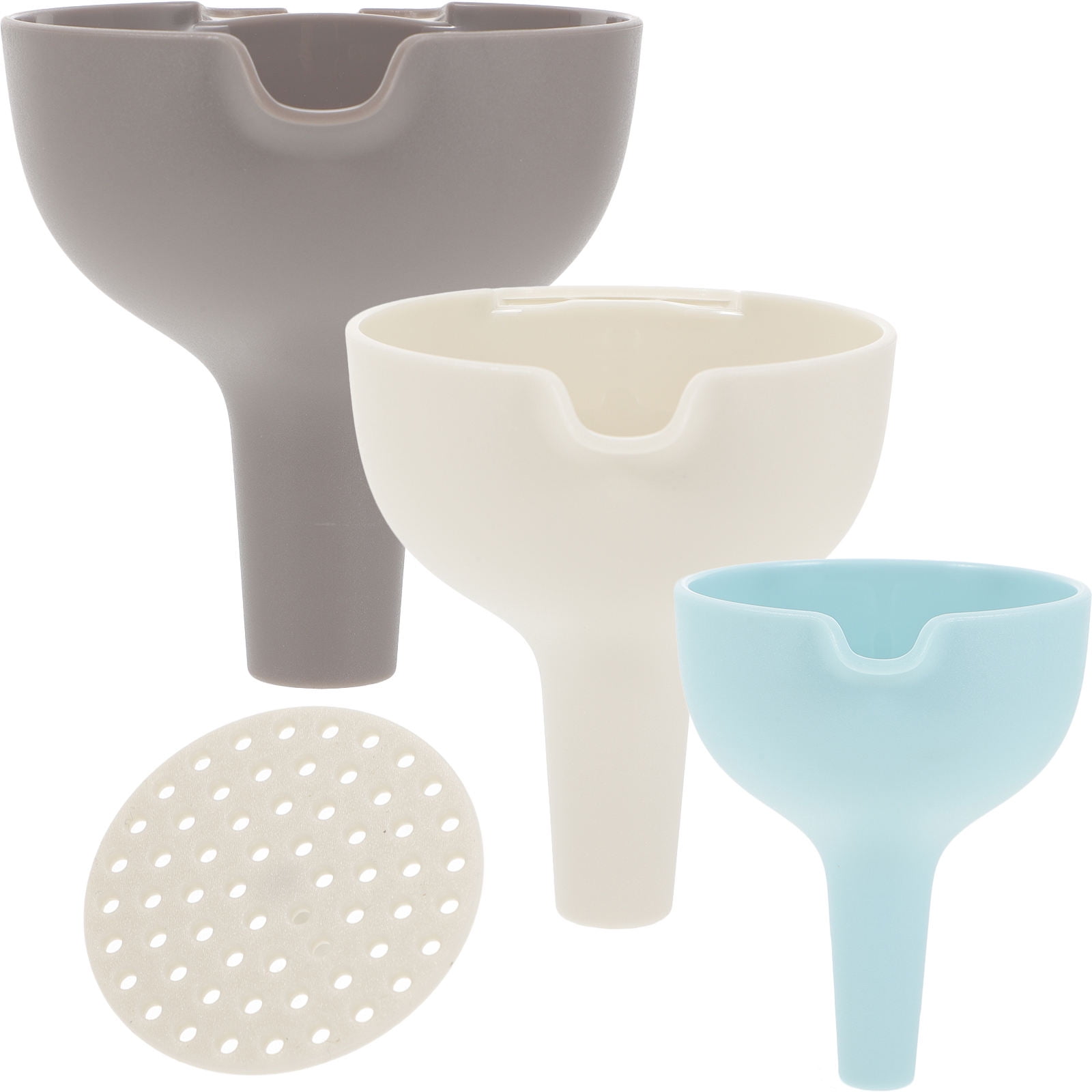 HOOWIFFY Premium Dark Grey Plastic Funnels, Smooth Spout, Easy Clean ...