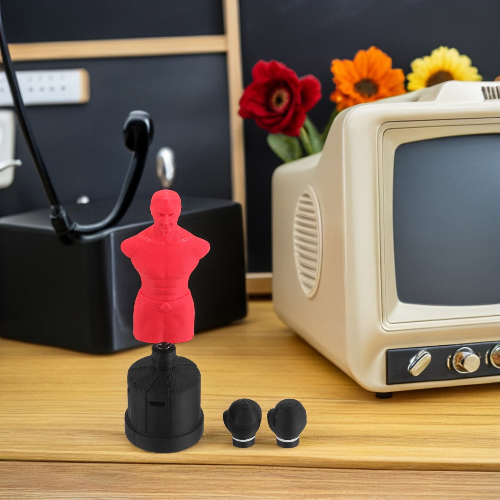 Worgeous 1 Set Miniature Doll Boxing Gloves And Punching Bag Mini House ...