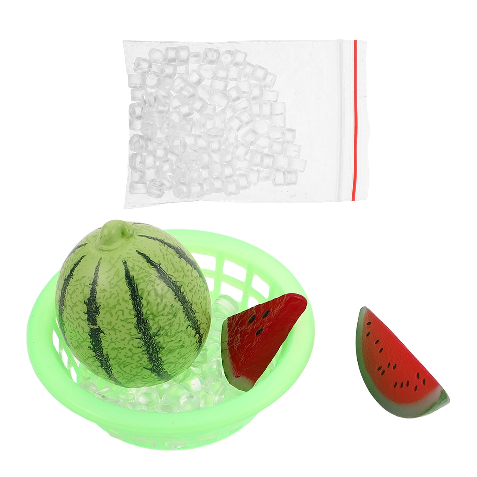 Worgeous 1 Set Miniature Watermelon Prop Dollhouse Realistic Fake Fruit ...