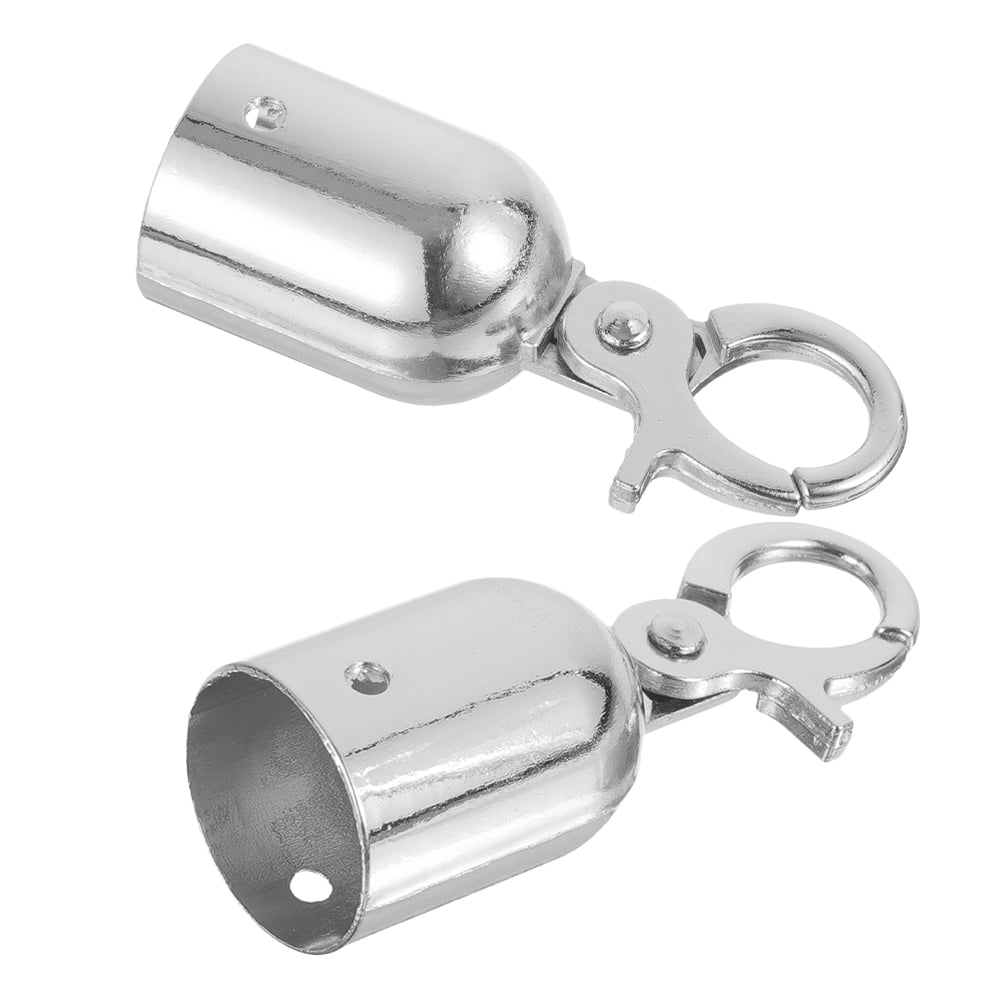 Worgeous 1 Set Of Stainless Steel Cord End Snap Hook Rope End Caps ...
