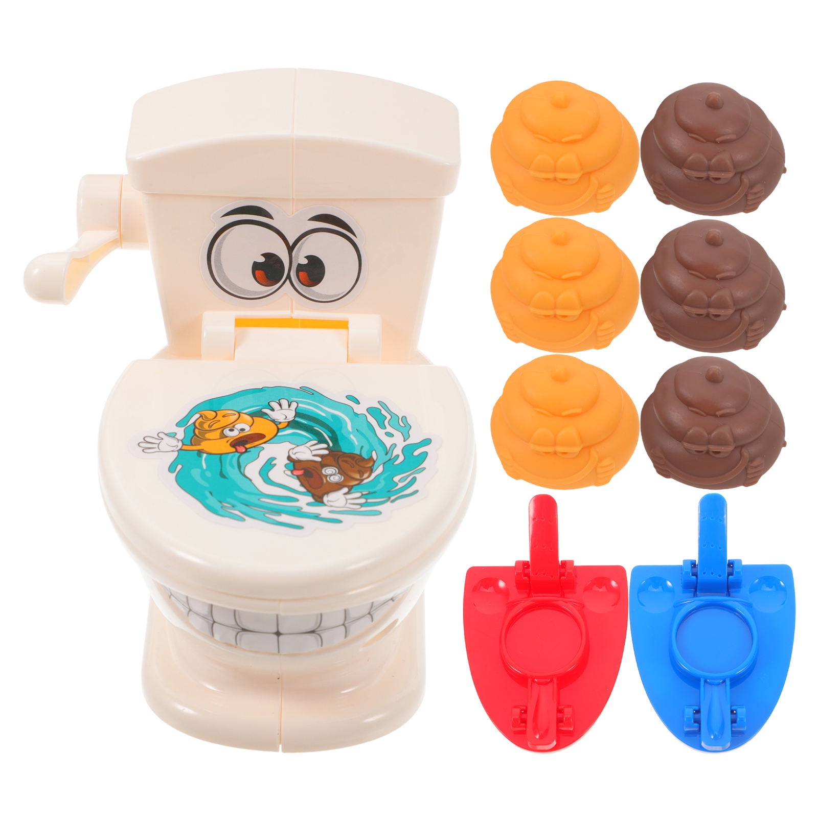 Worgeous 1 Set of Prank Toilet Toys Interactive Poop Shoot Toys Prank ...