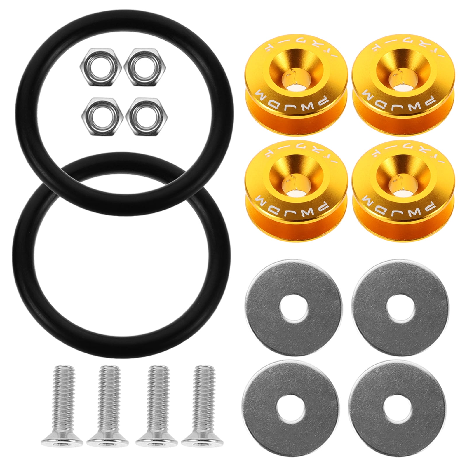 Worgeous 1 Set Quick Release Bumper Fasteners Kit Reinforced Washers ...