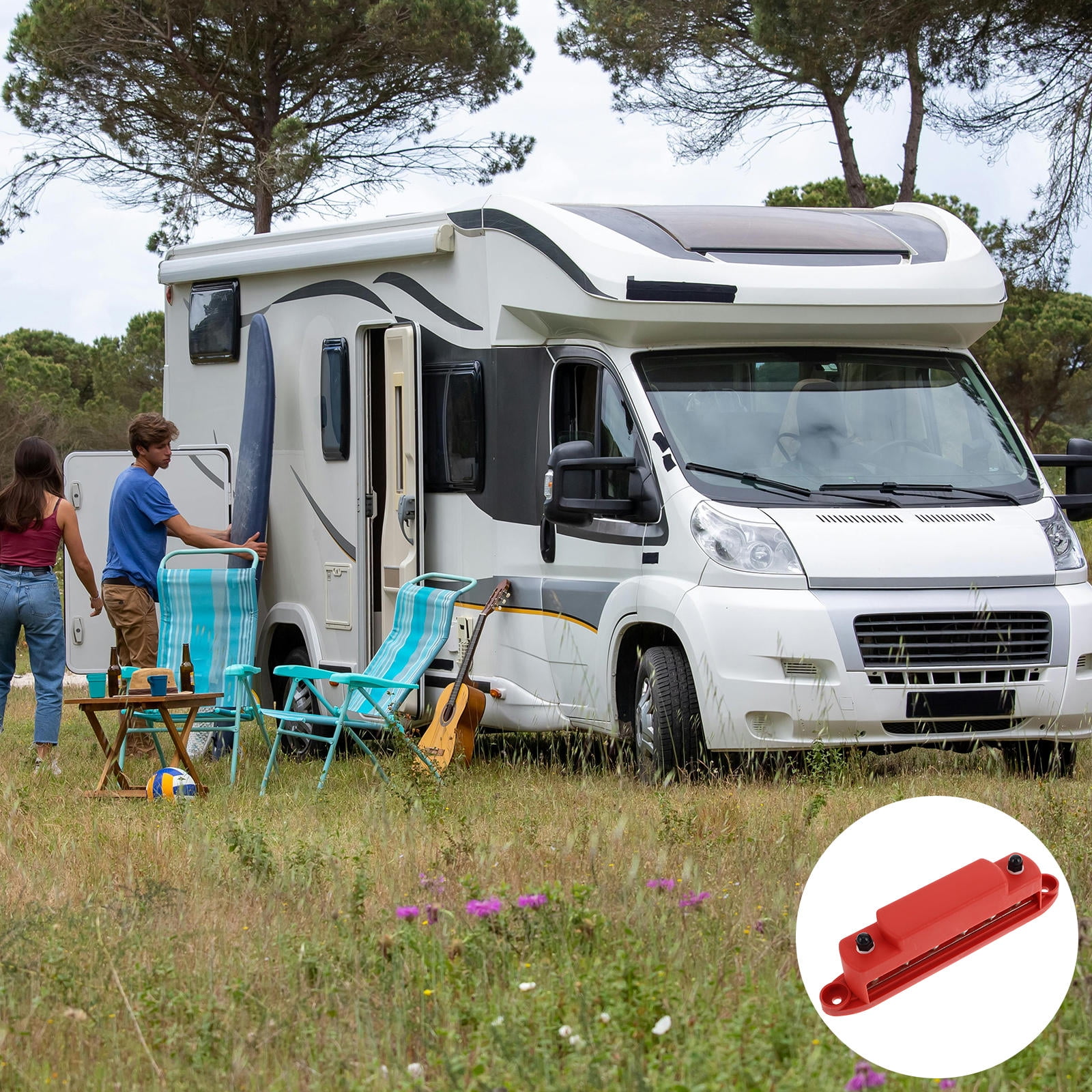 Worgeous 1 Set RV Yacht Power Distribution Busbar Terminal Block Car ...