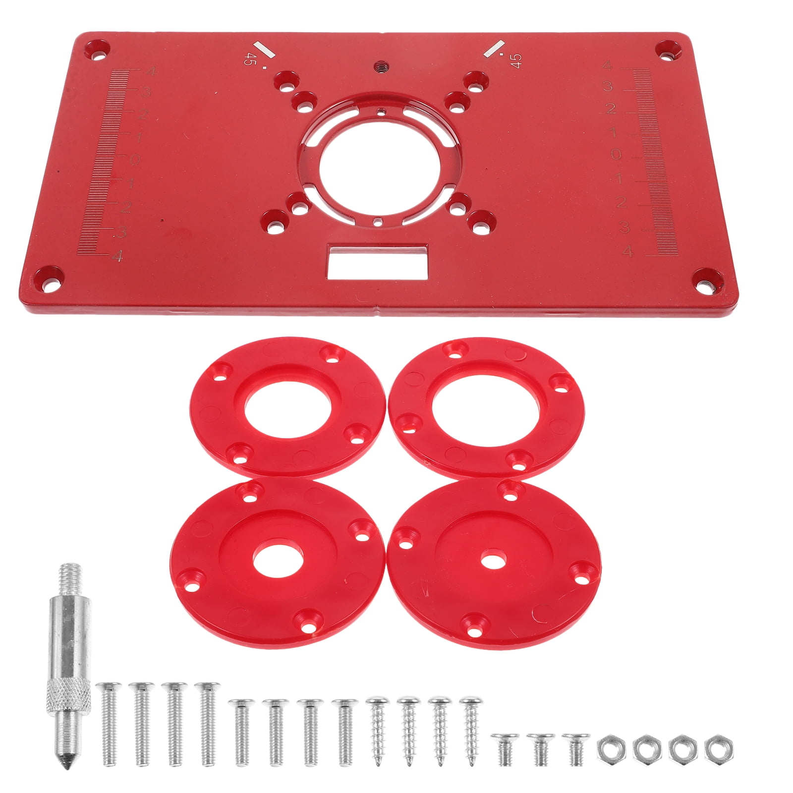 Worgeous 1 Set Router Base Plate Woodworking Trimming Machine Insert ...