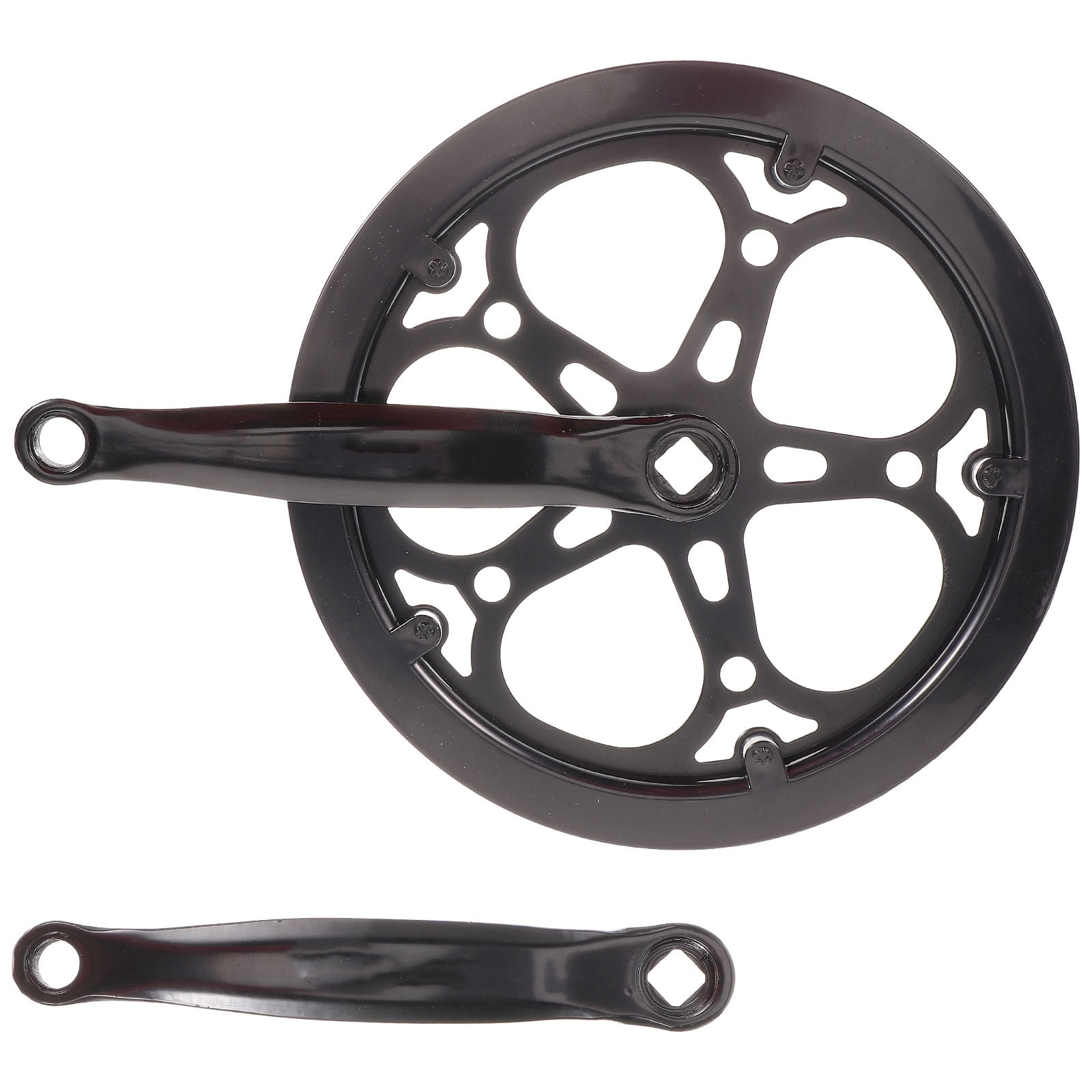 Worgeous 1 Set Single Speed Bike Crankset Kit Black Iron 170mm Crank ...