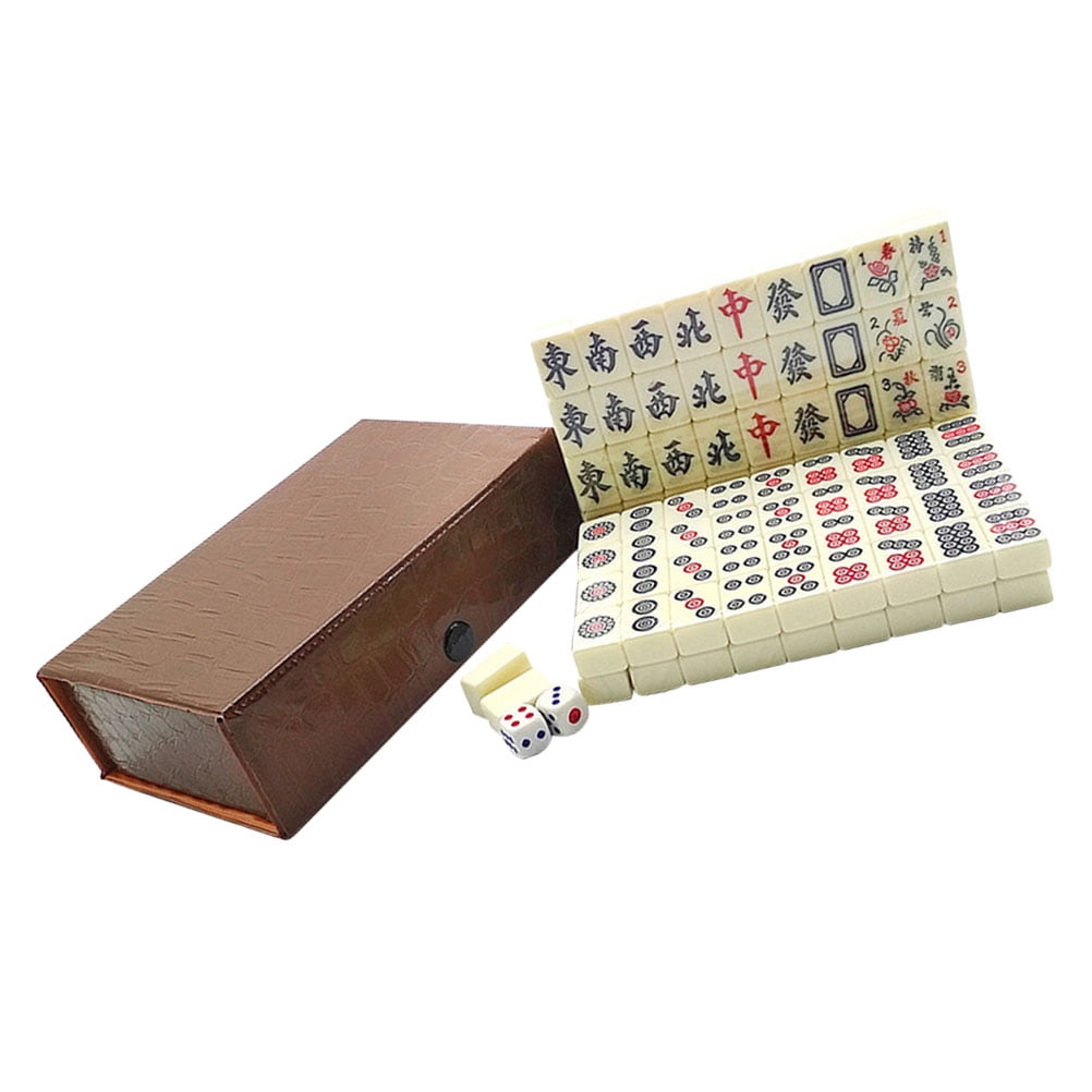 Worgeous 1 Set Traditional Acrylic Mahjong Kit Rectangular Board Game ...