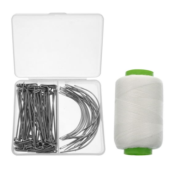Worgeous 1 Set Wig Needles and Thread Set Hair Weave Needles T-Pin C ...