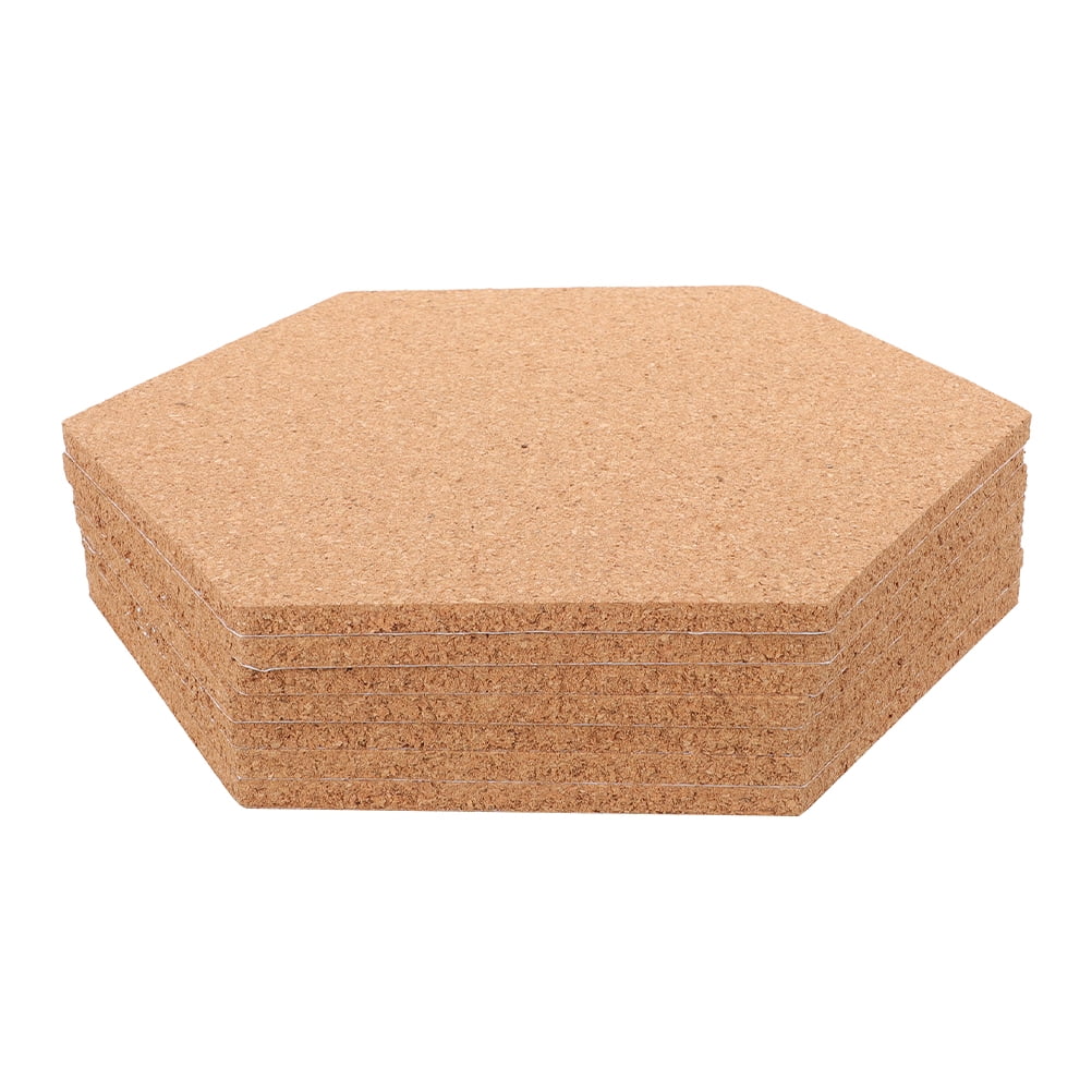 Worgeous 1 Set of Adhesive Cork Board for Walls Classroom Cork Board Hexagon Bulletin Boards ...