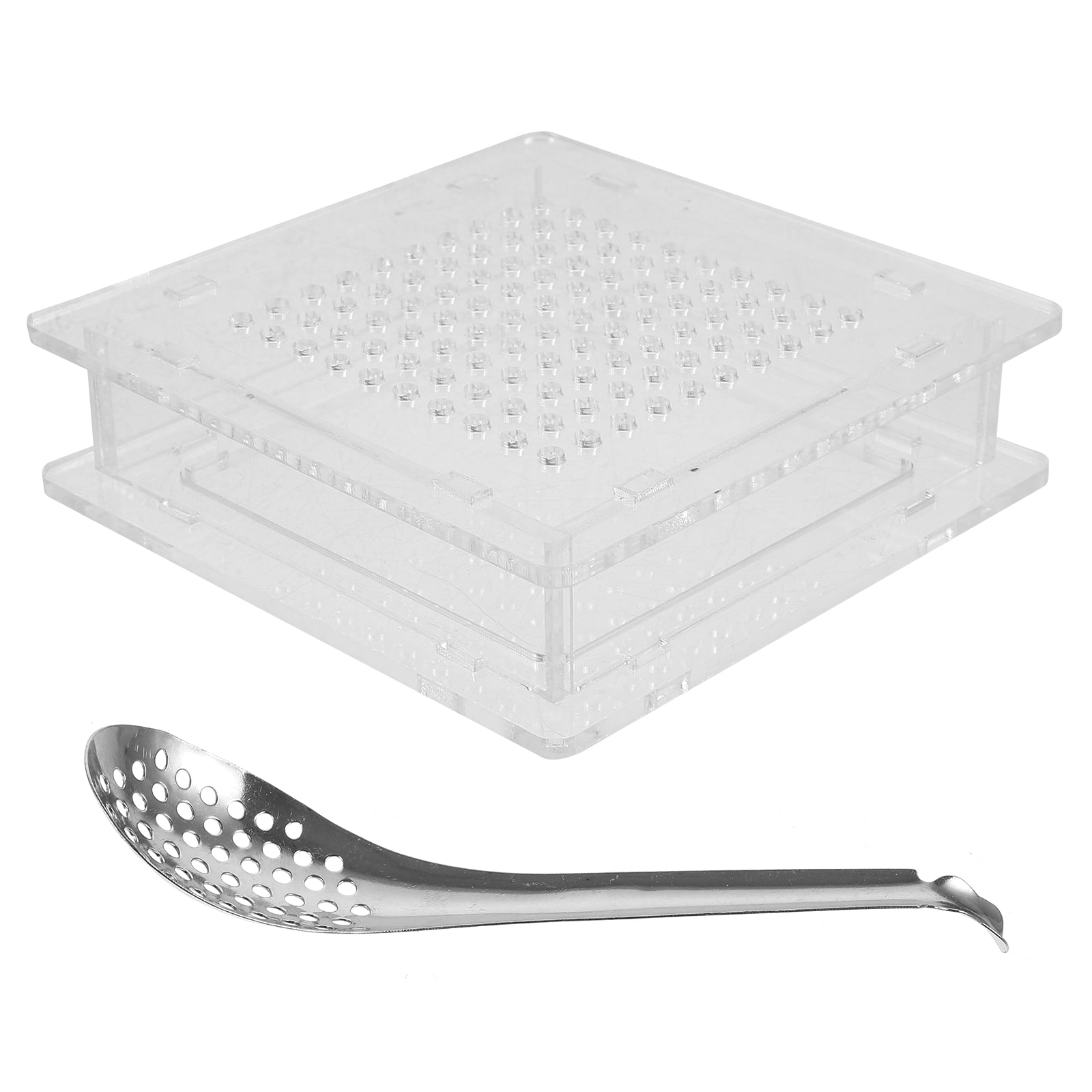 Worgeous 1 Set of Clear Caviar Maker Box 100-Hole Caviar Making Case ...
