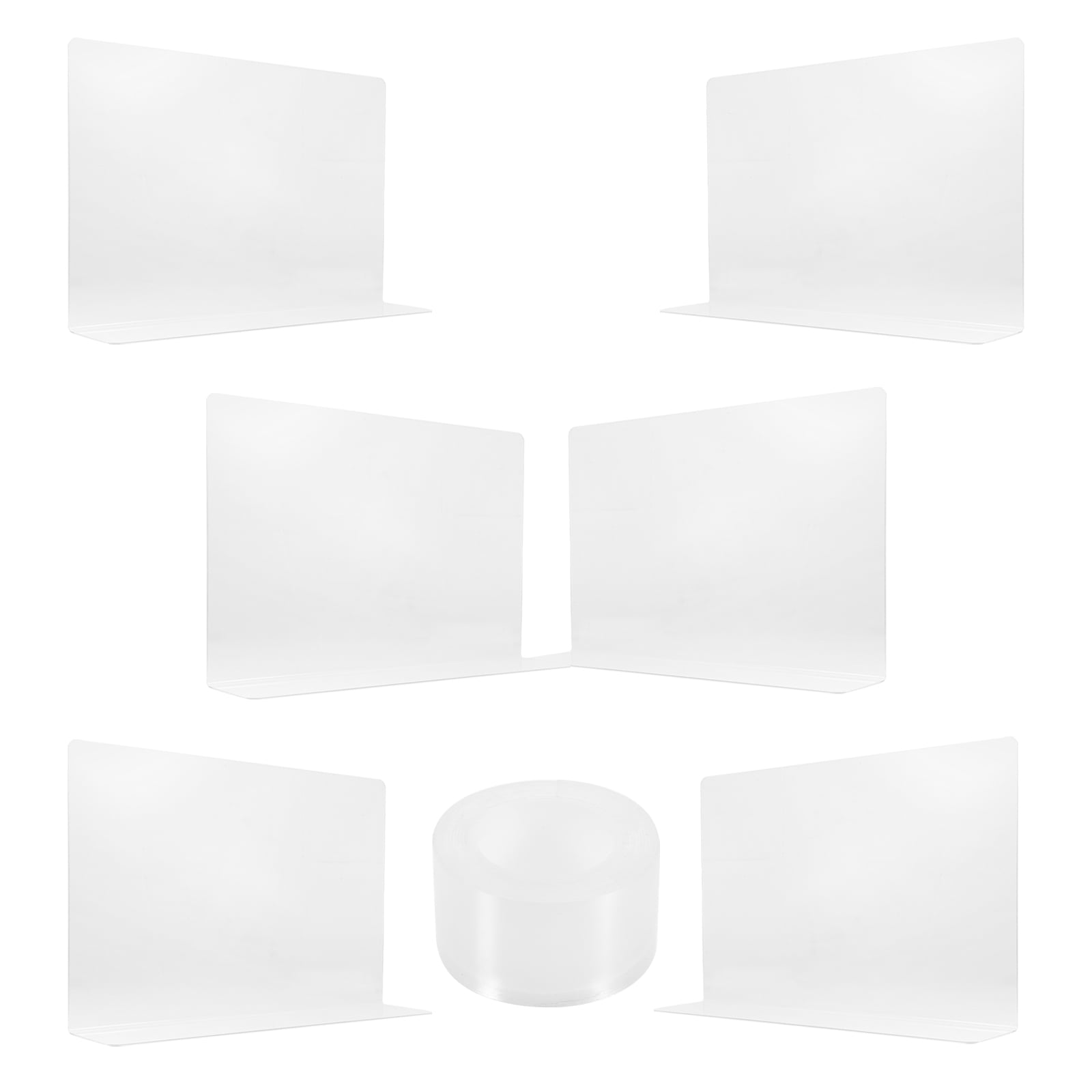 HOOWIFFY Clear PVC Closet Divider Self-Adhesive Shelf Organizers for ...