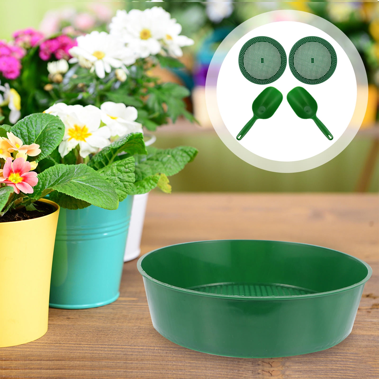 Worgeous 1 Set of Soil Sieve Mesh Screen Garden Sieve Portable Garden ...