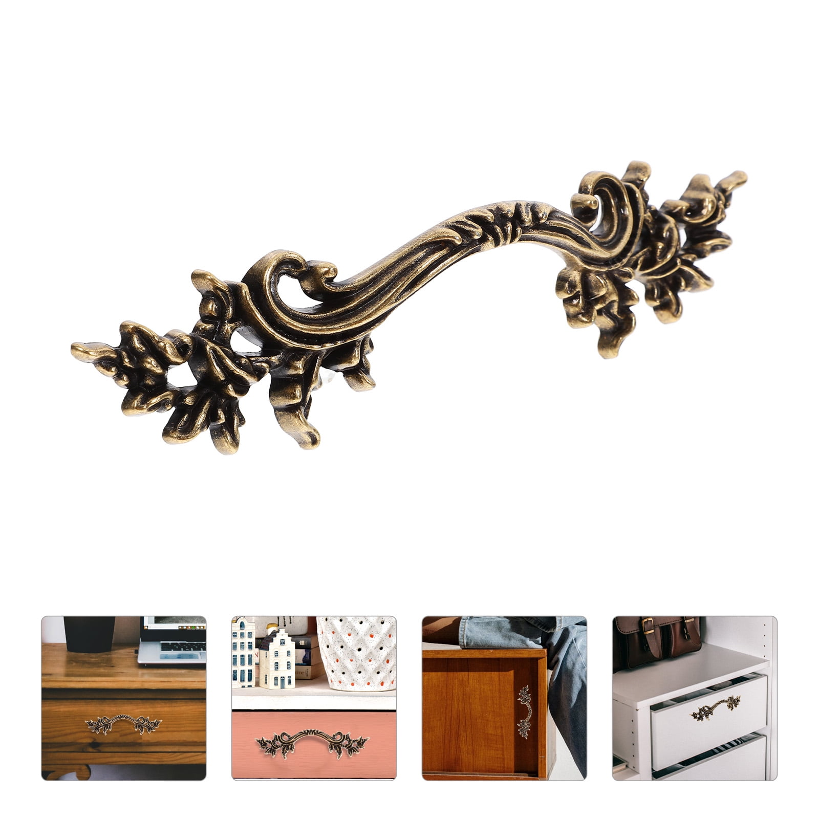 Worgeous 1 Set of Vintage European Style Engraved Cabinet Drawer ...