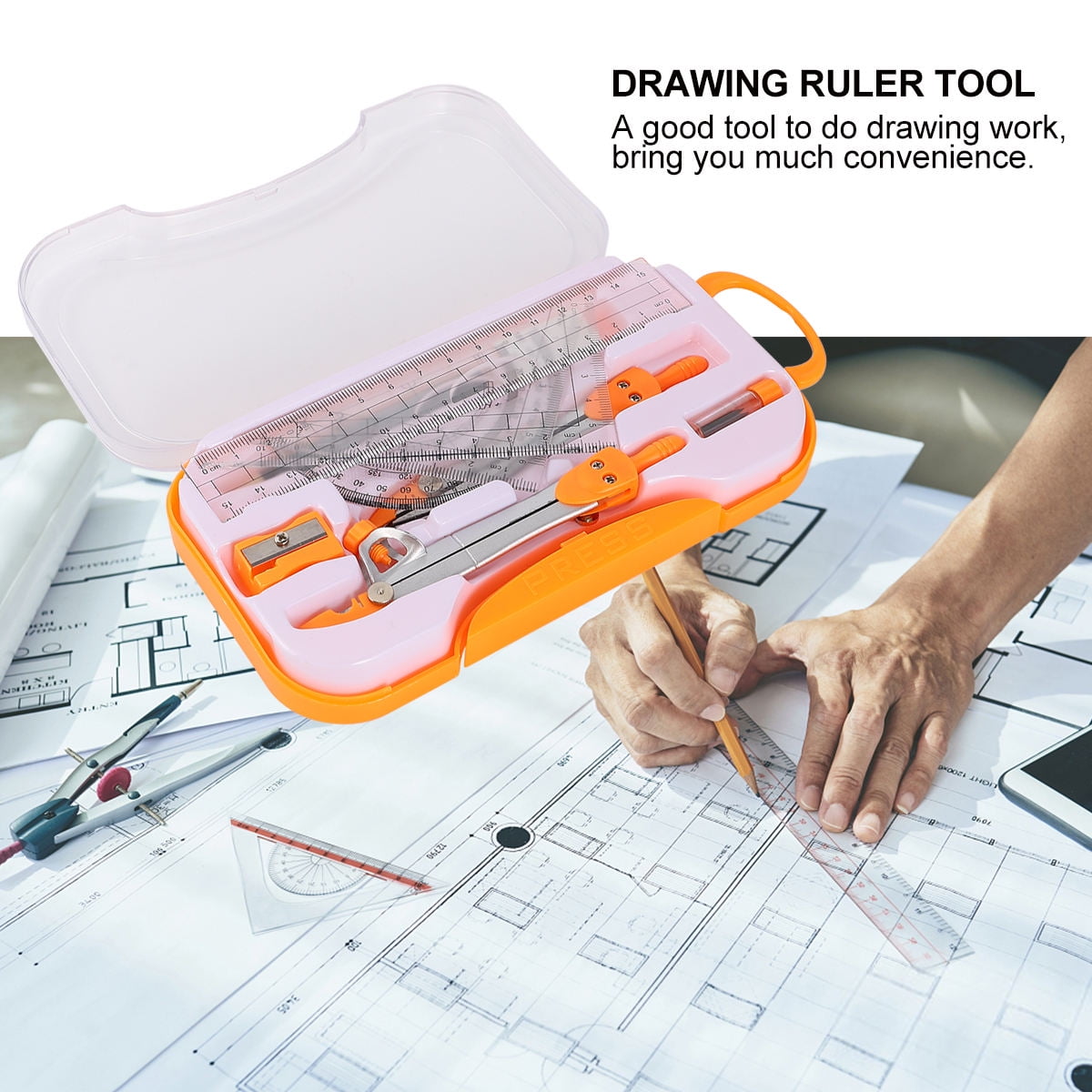 RENACLIPY Geometry Drawing Compass and Ruler Kit Study Tools for ...